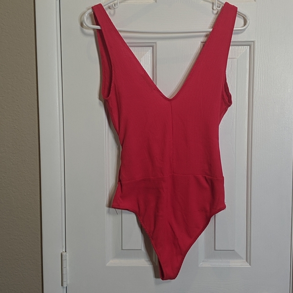 Zara | Tops | Red Tank Top Bodysuit | Poshmark